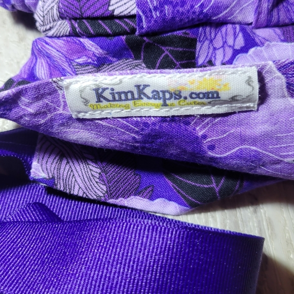 kim kaps | Accessories | Kim Kaps Scrub Cap Hat Purple Floral Ribbon Surgical Hat | Poshmark